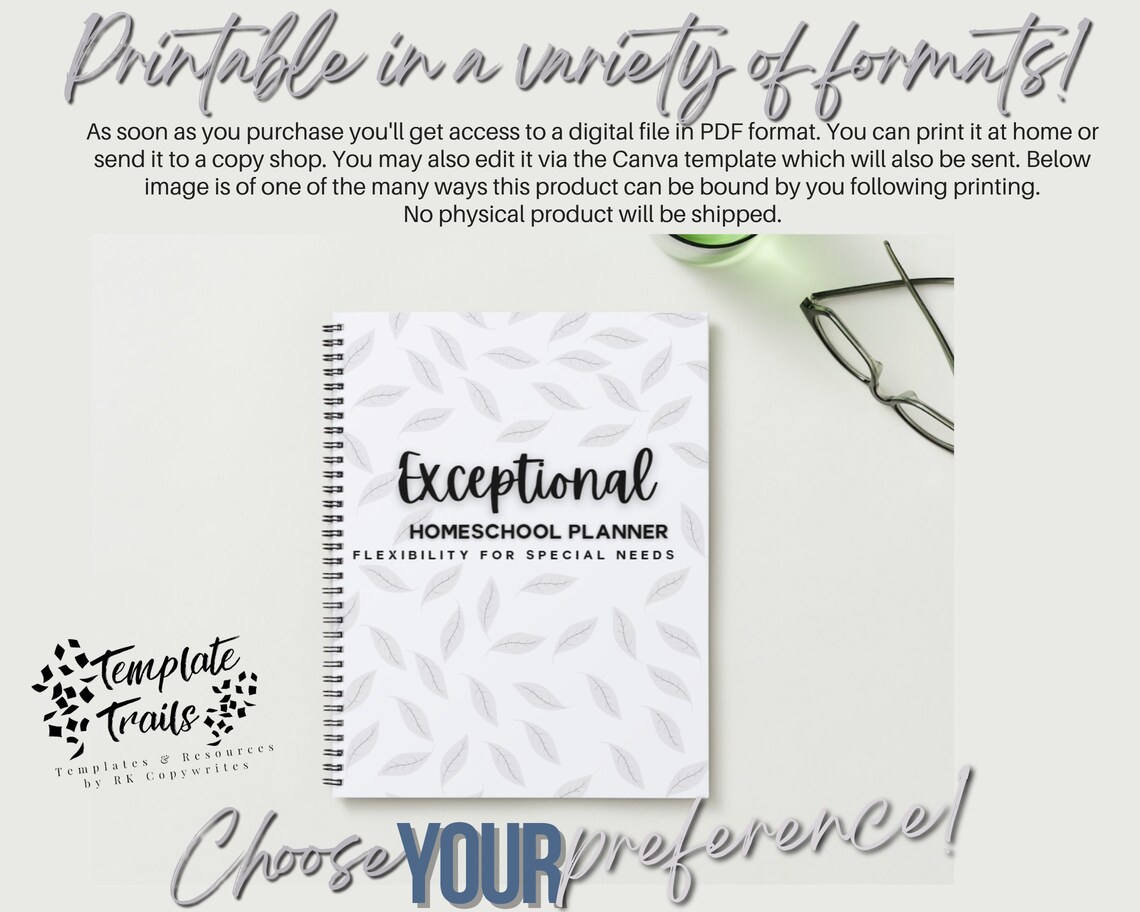 Special Needs Homeschool Planner Printable PDF - Etsy