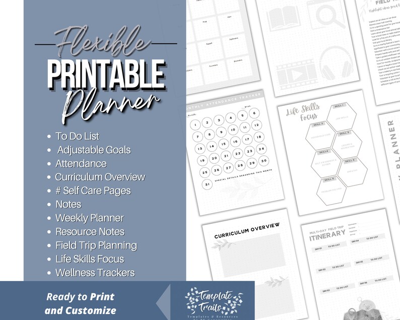 Special Needs Homeschool Planner Printable PDF - Etsy