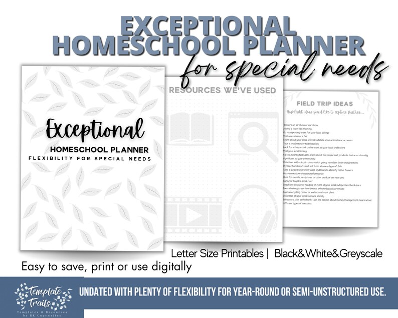 Special Needs Homeschool Planner Printable PDF - Etsy
