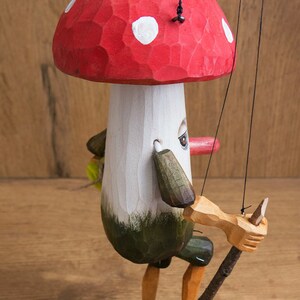 Red Toadstool Guy 7.9" / 20cm - Hand-carved Puppet - Etsy