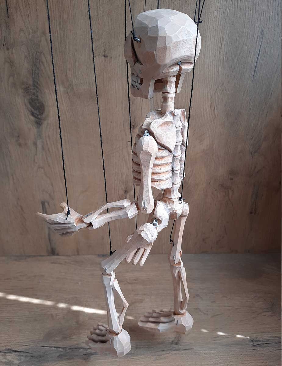 Wooden Skeleton Puppet Marionette - Etsy