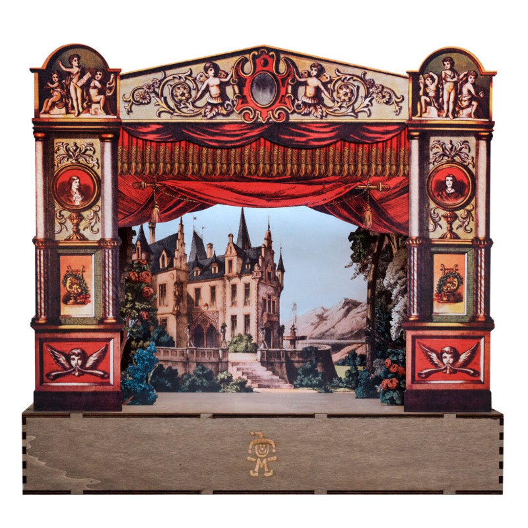 Classic Wooden Puppet Theatre Etsy Classic Wooden Puppet Theatre Etsy