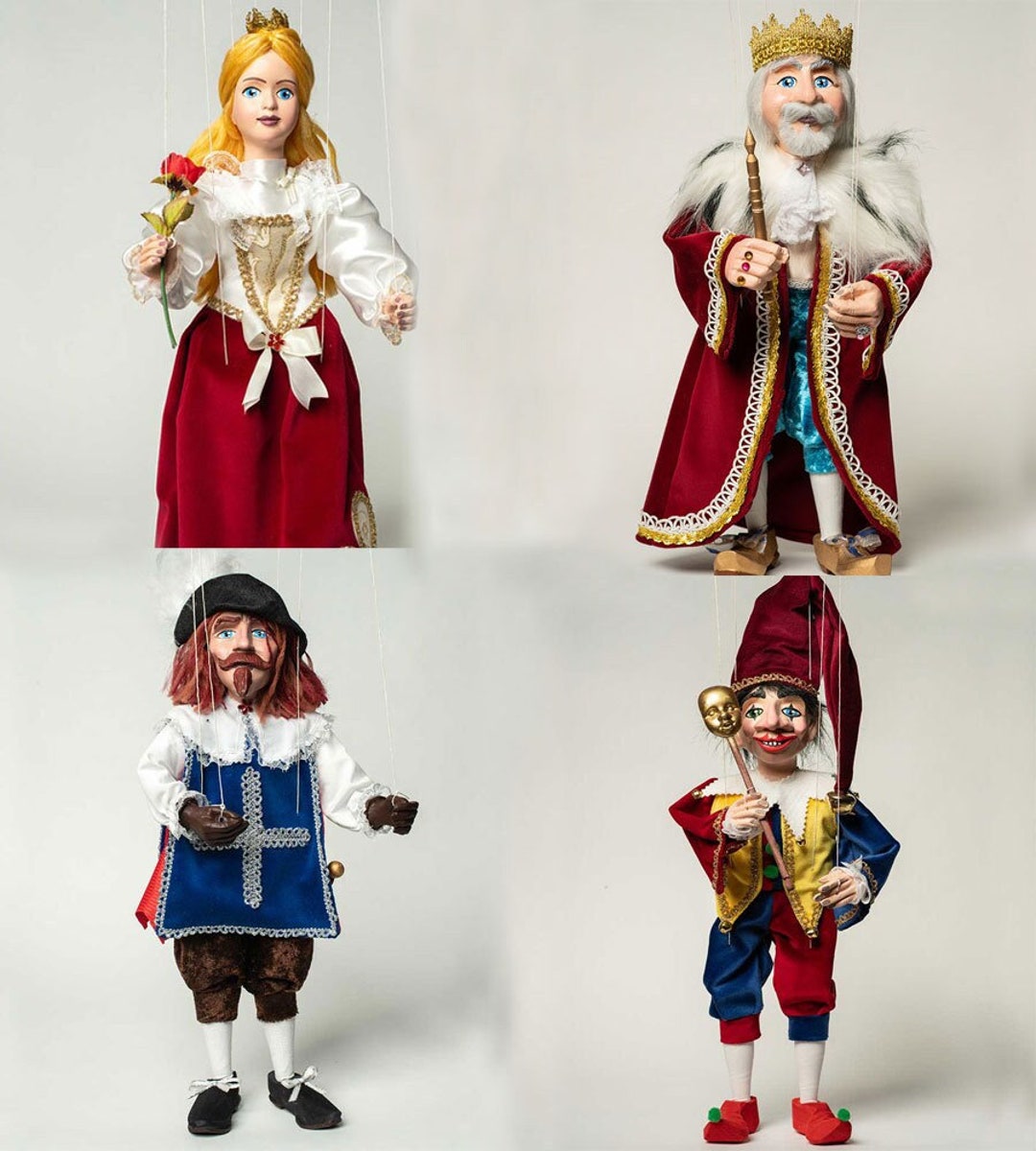 Royal Court 40cm – Set of 4 Puppets - Etsy