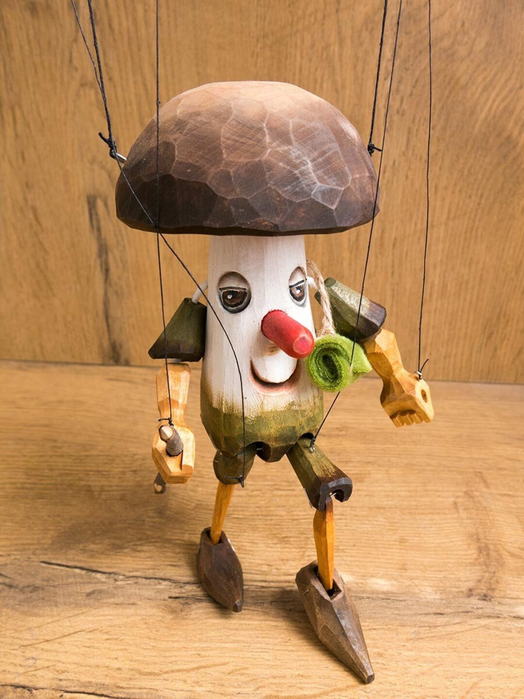 Mushroom Puppet Hand-carved - Etsy