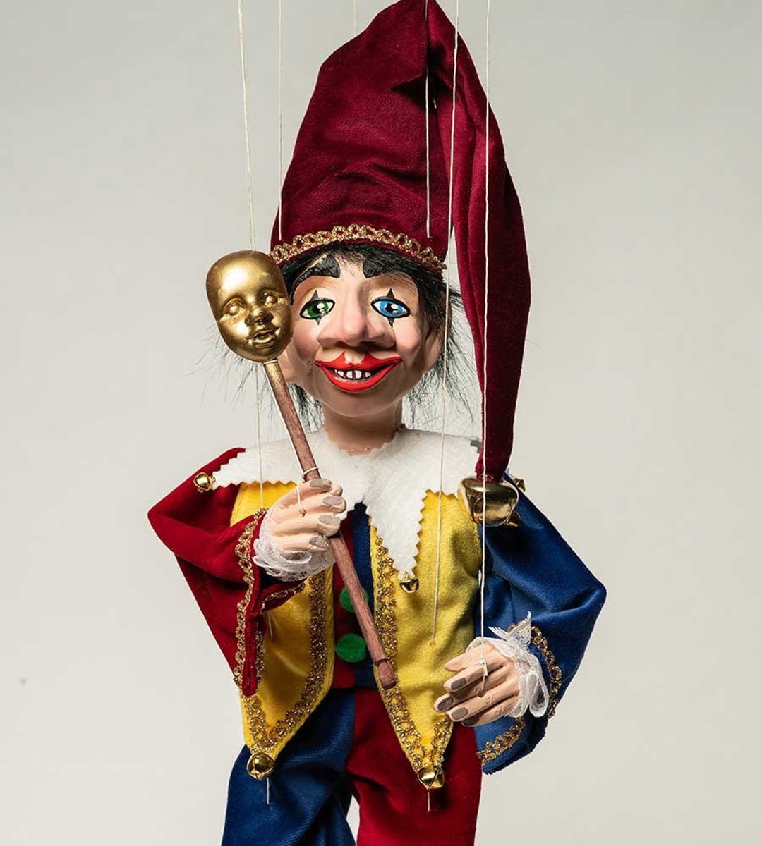 Jester With a Mask - Hand Made Puppet 40cm / 15,7 Inch. - Etsy Canada