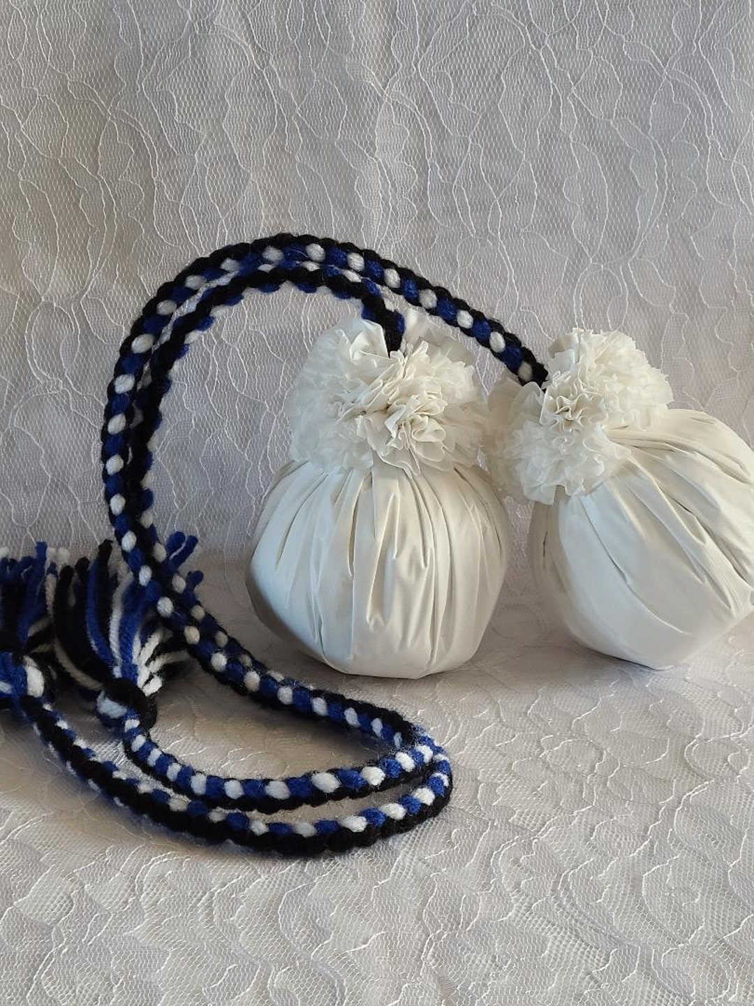 Adult Maori Long Poi Balls - Blue Taura - Etsy