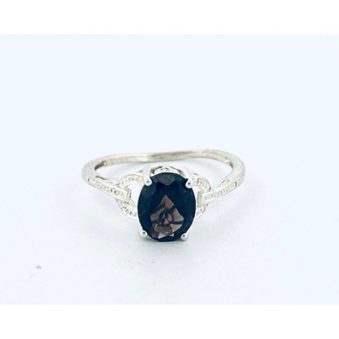 Elegant Thai Black Spinel Ring Vintage Sterling Silver Size 7 ...