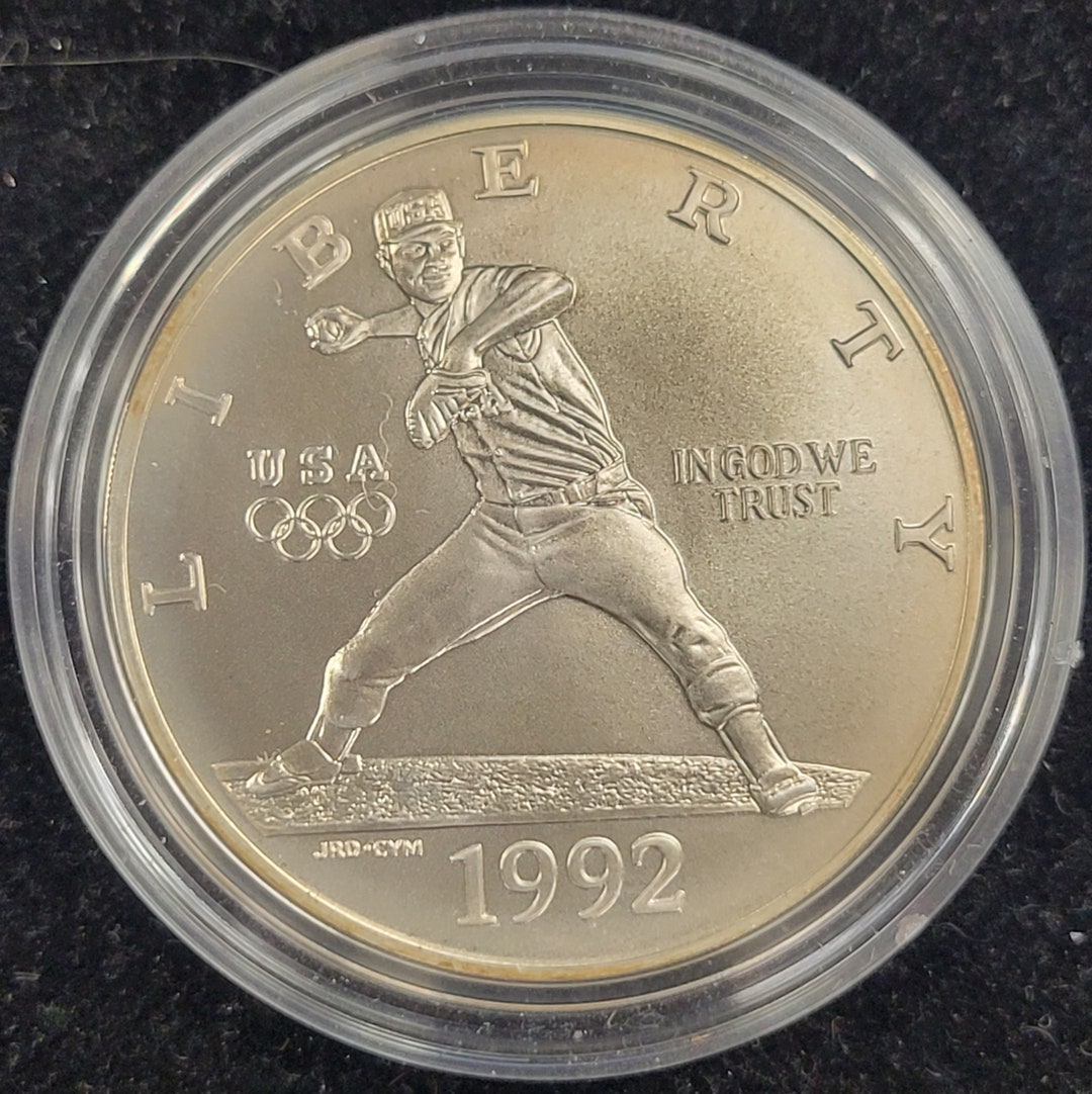 1992 United States Olympic Two-coin Uncirculated Set W/ Protective Box ...