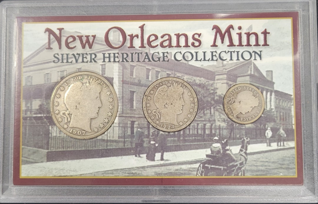 New Orleans Mint Silver Heritage 3 Coin Collection Including 1907 Baber ...