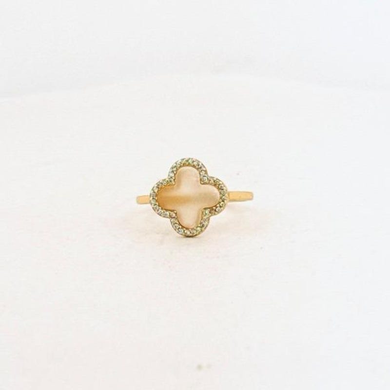 Gold Vermeil Clover Ring - Etsy
