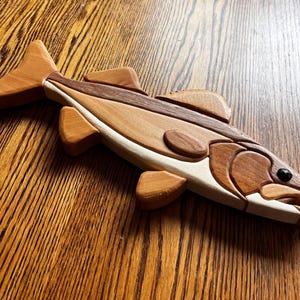 Walleye Intarsia - Homemade Wooden Wall Art - Decorations - Etsy