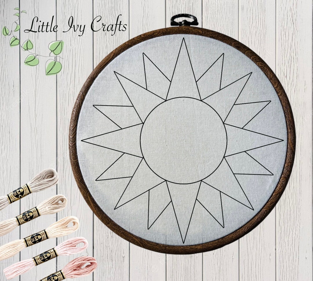 Basic Sun Embroidery Pattern PDF - Etsy