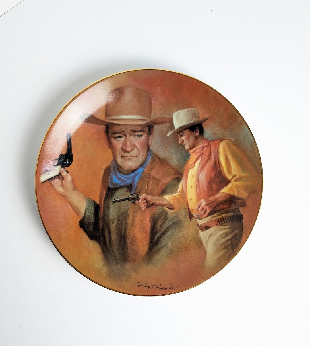 John Wayne Collectors Plate, Vintage 1984 John Wayne 'american Frontier ...