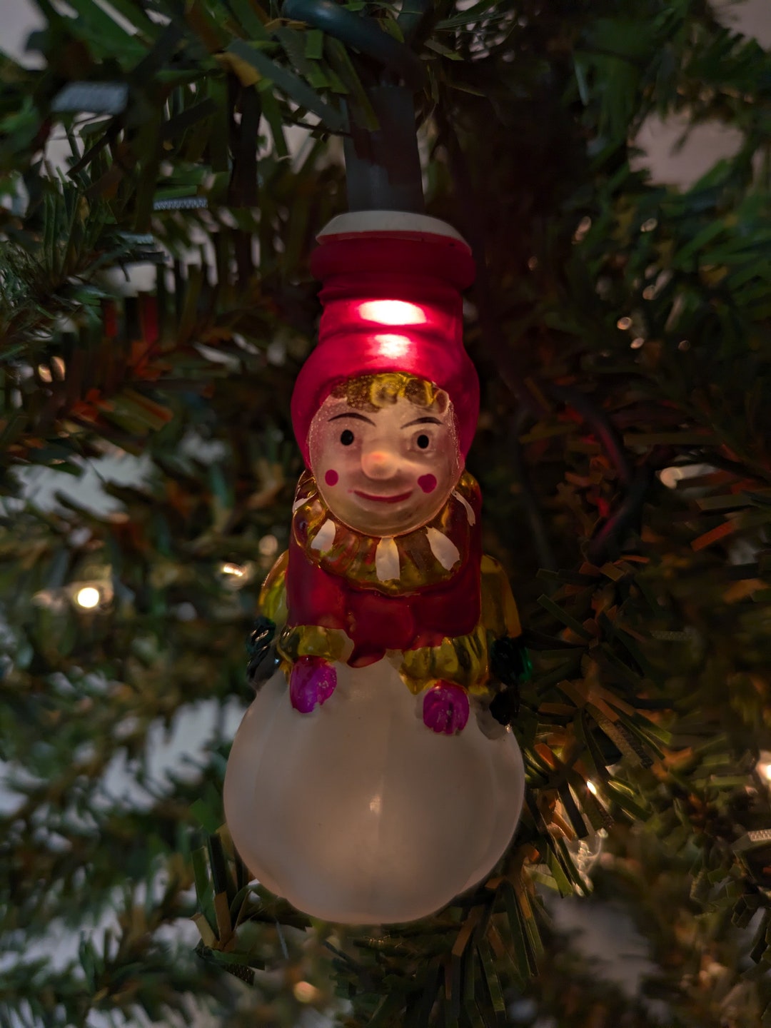 Child on Snowball Vintage NEW Old World Christmas Light Cover ...