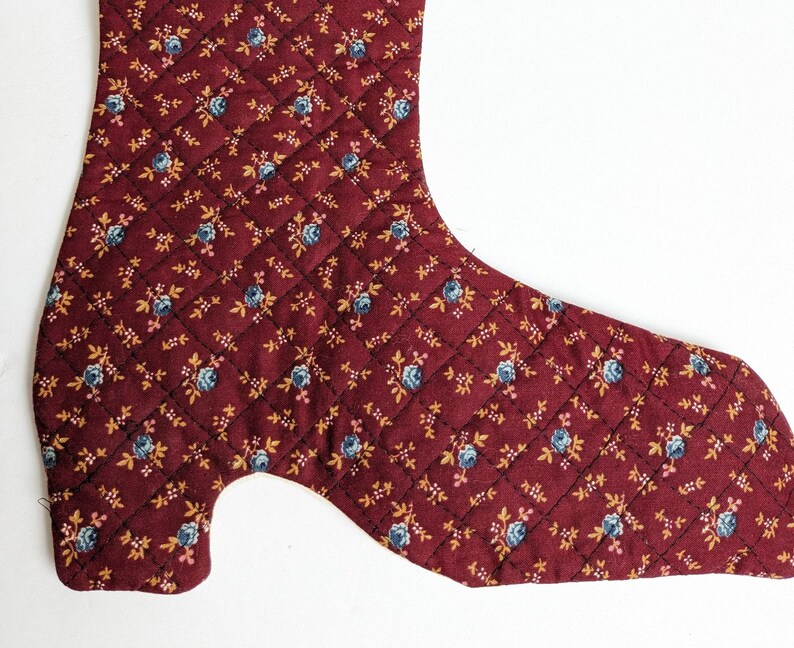 Vintage High Heel Boot Quilted Victorian Christmas Stocking - Etsy
