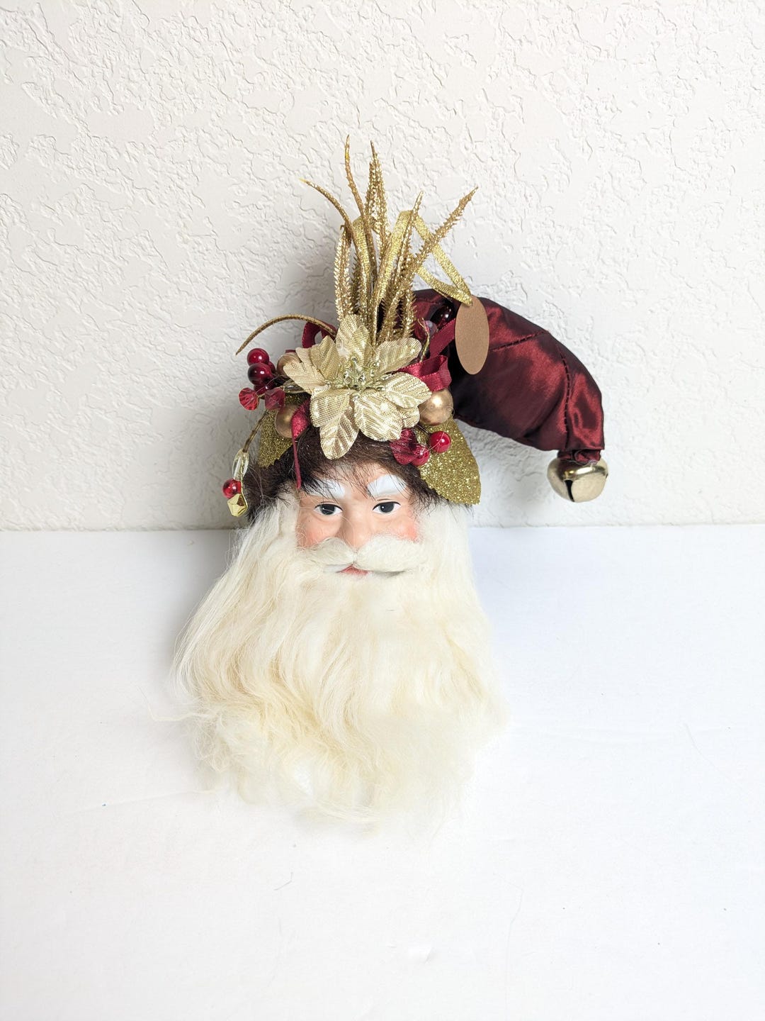 Vintage Large Santa Head Christmas Ornament, Santa's Collection Series ...