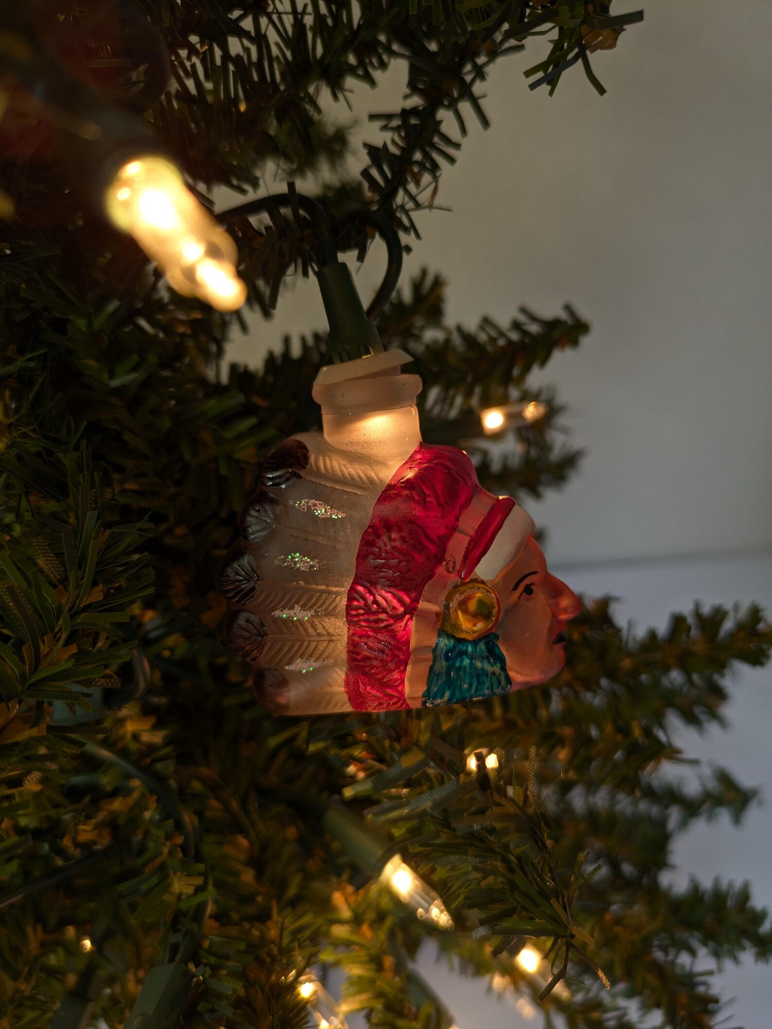 Native American Chief Vintage NEW Old World Christmas Light Cover ...