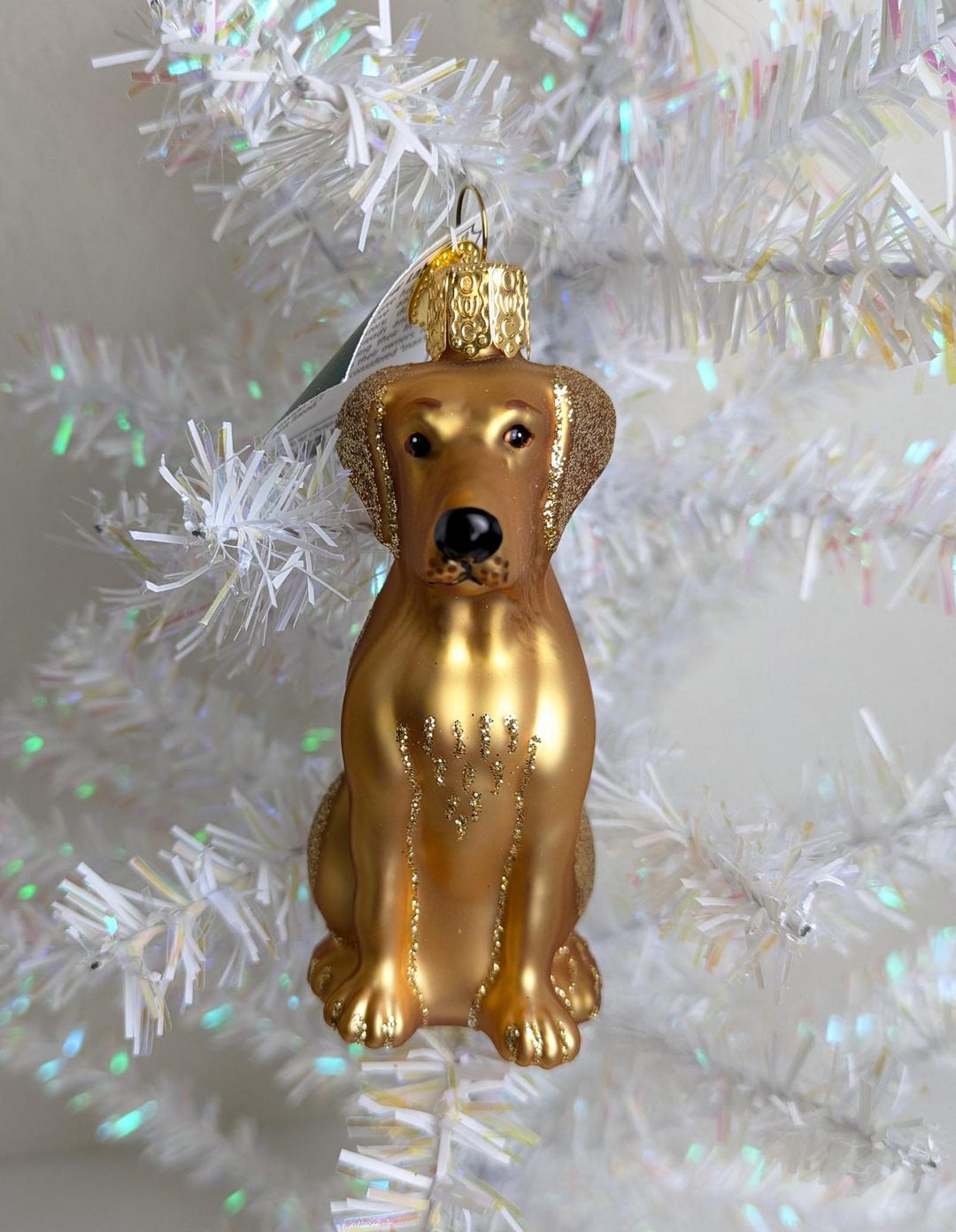 Yellow Lab Glass Old World Christmas Ornament, Labrador Retriever ...