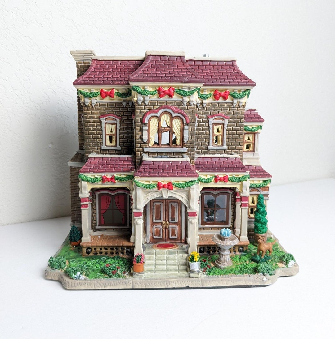 Christmas Village Davidson Manor, RARE Lemax Carole Towne Davidson ...