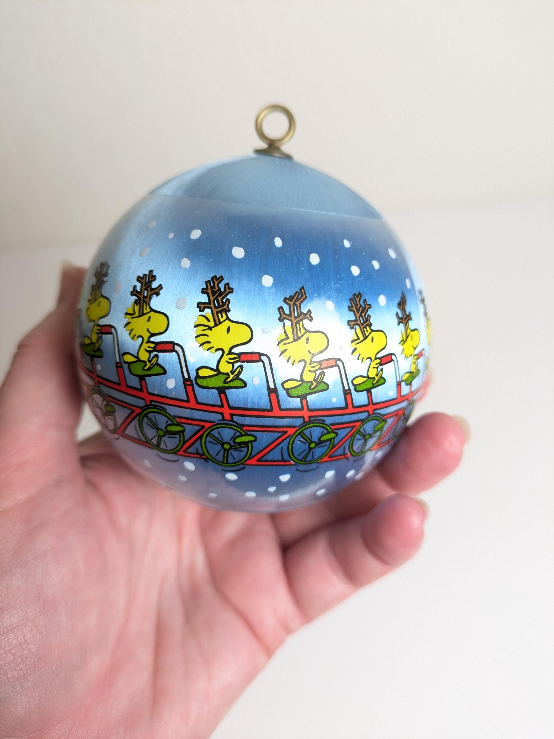 Vintage 1982 Hallmark Peanuts Snoopy Satin Christmas Ornament and 1983 ...