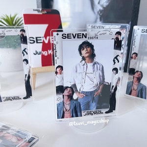 BTS Jungkook SEVEN Acrylic Standee, Jungkook Photocard Case Holder ...