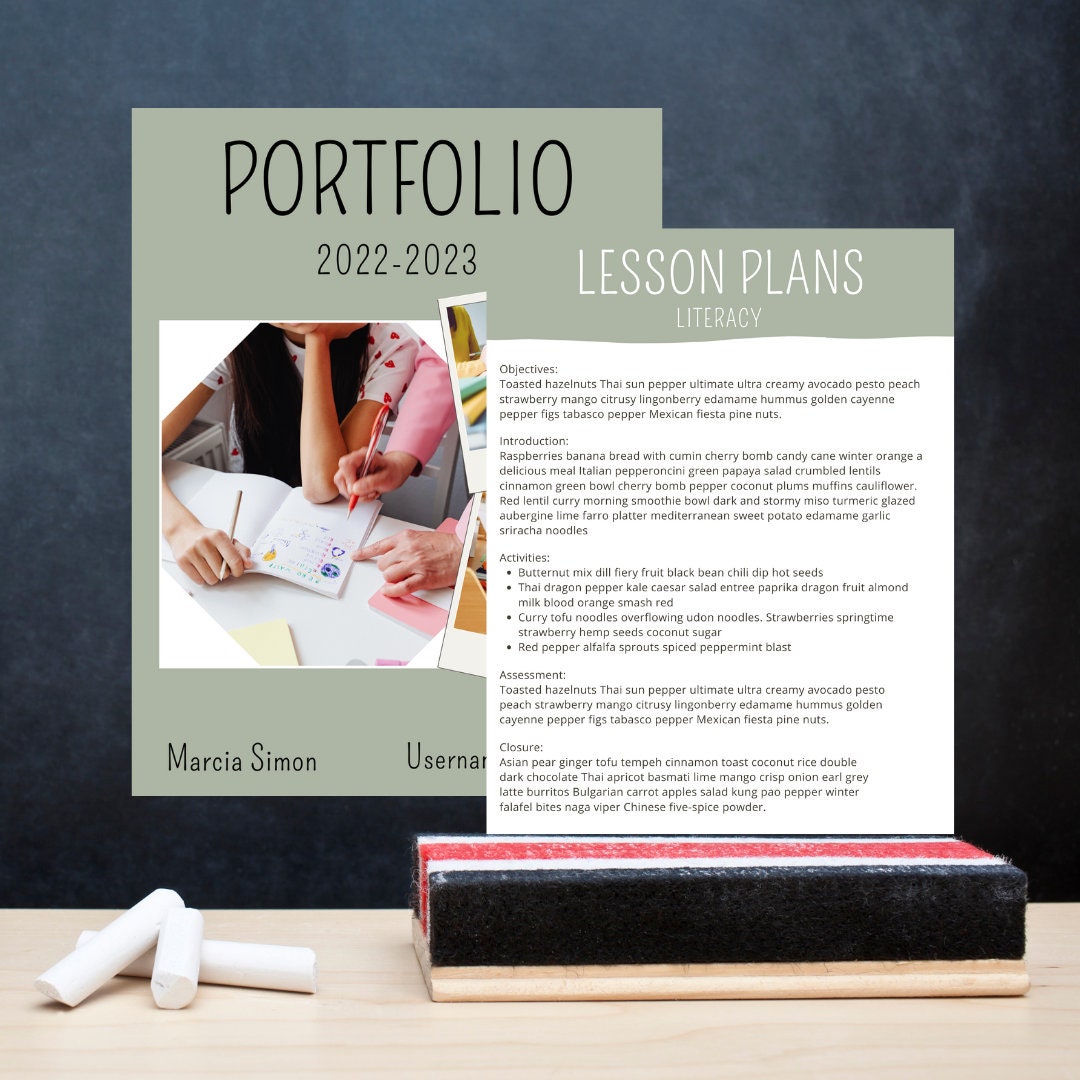 Student Teacher Portfolio Template/new Teacher/education Major/teacher ...