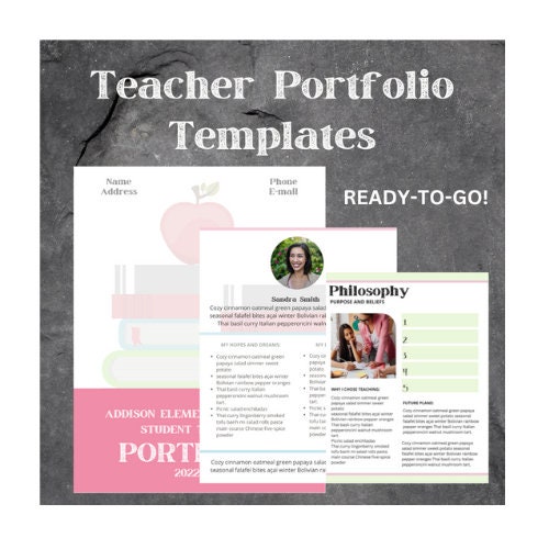 Student Teacher Portfolio Template/new Teacher/education Major/teacher ...