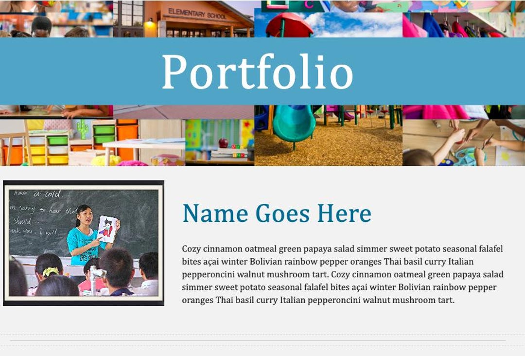 Teacher Portfolio Template for Google Sites/new Teacher/education Major ...