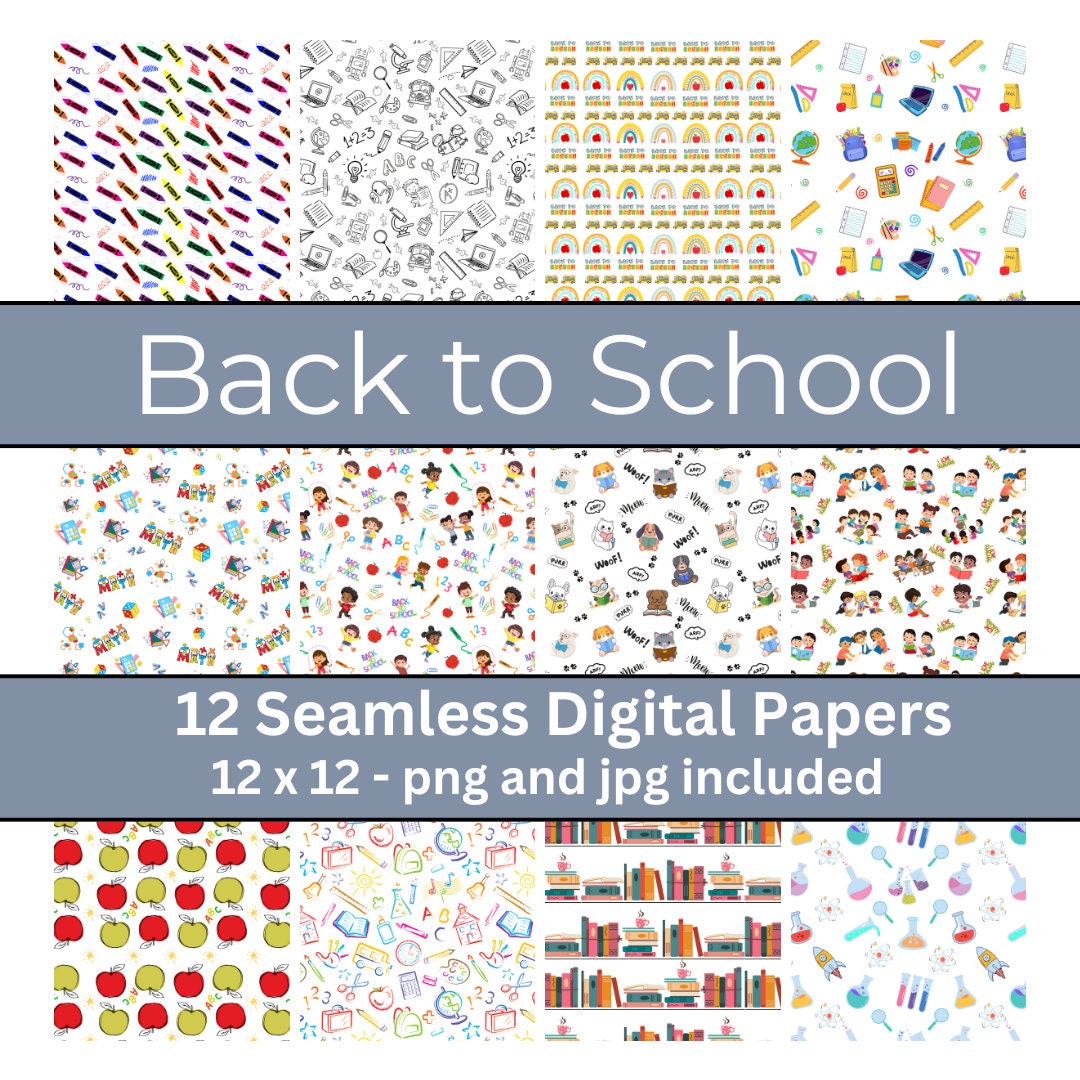 BACK TO SCHOOL, School Education Teacher Educator Seamless Pattern ...