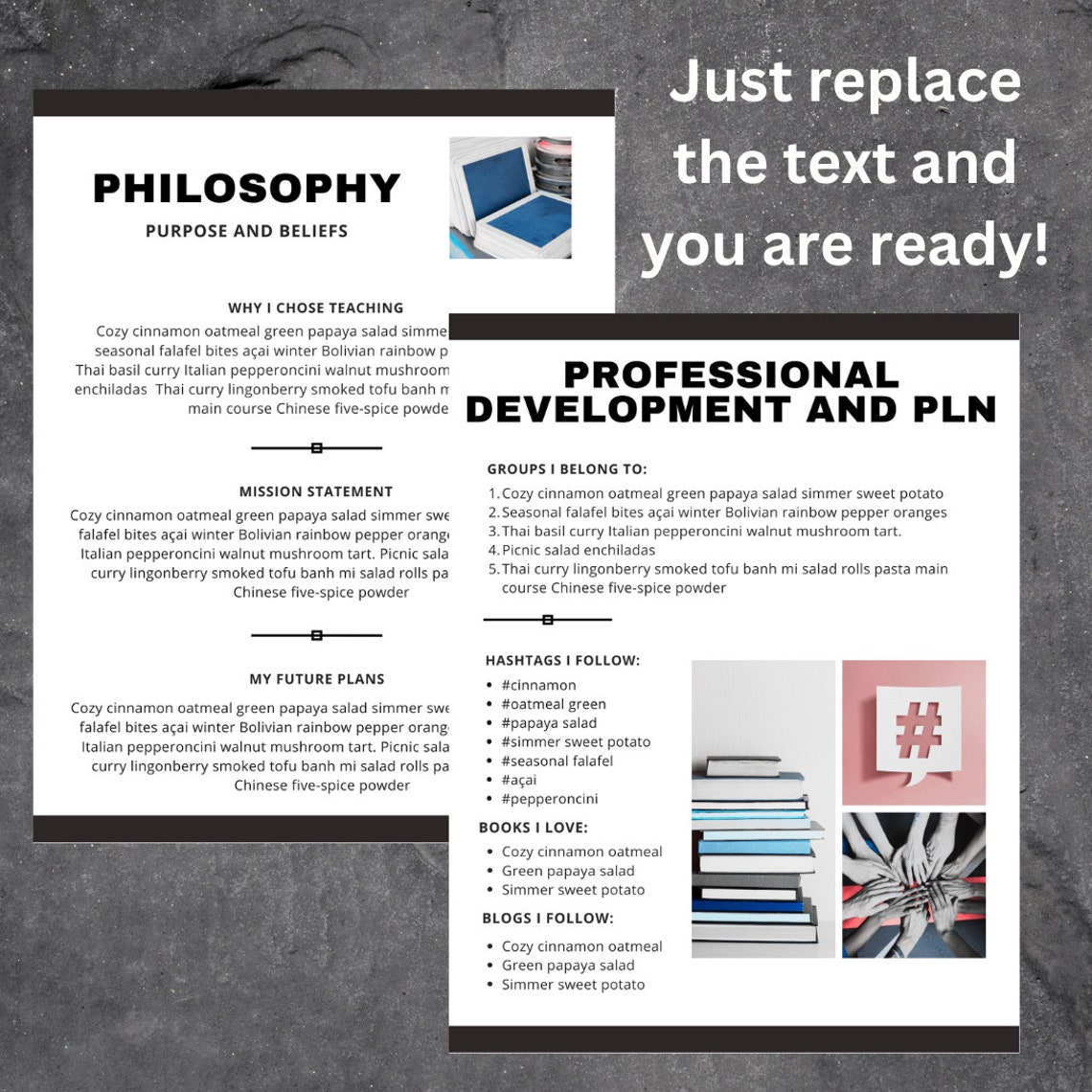 Student Teacher Portfolio Template/new Teacher/education Major/teacher ...