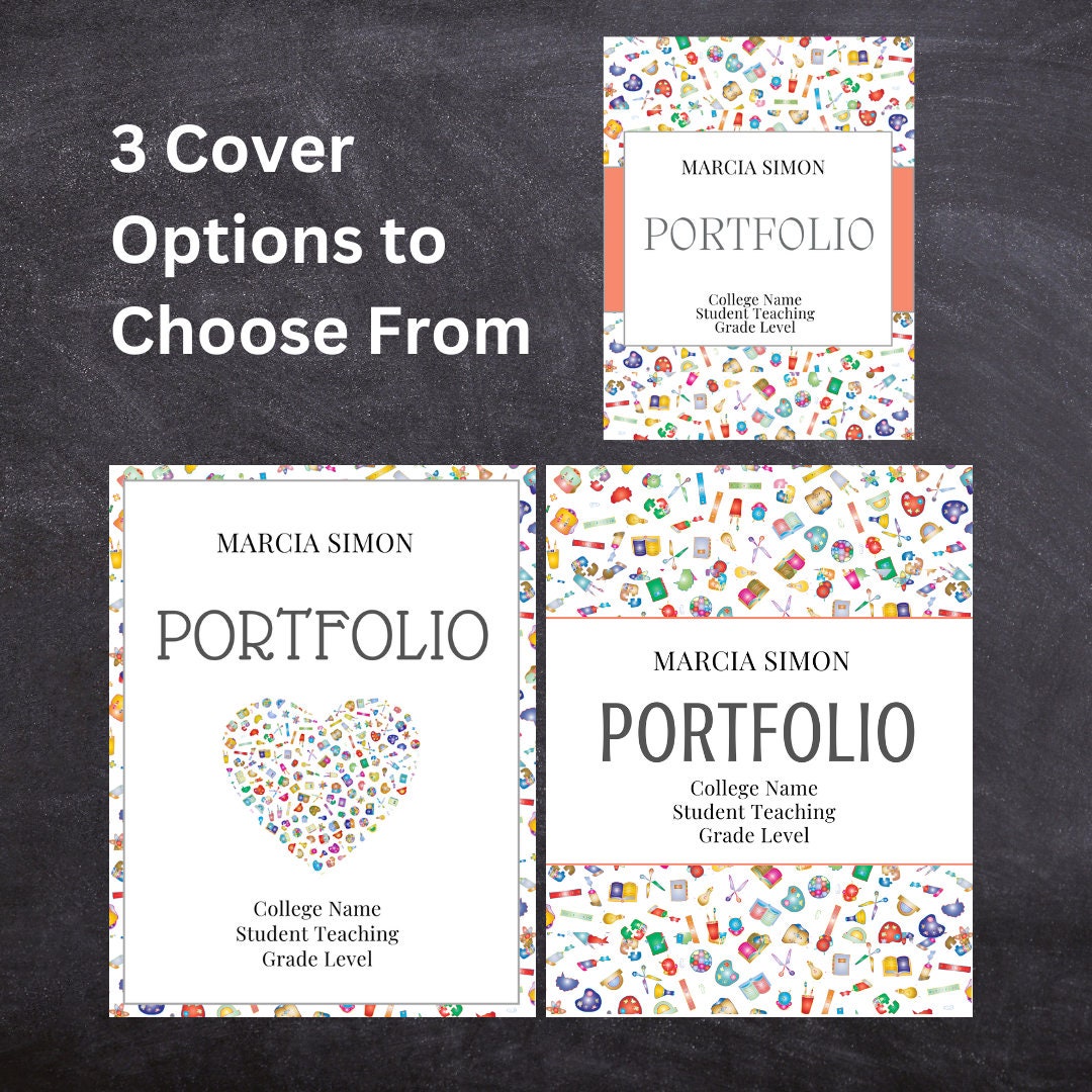 Student Teacher Portfolio Template/new Teacher/education Major/teacher ...