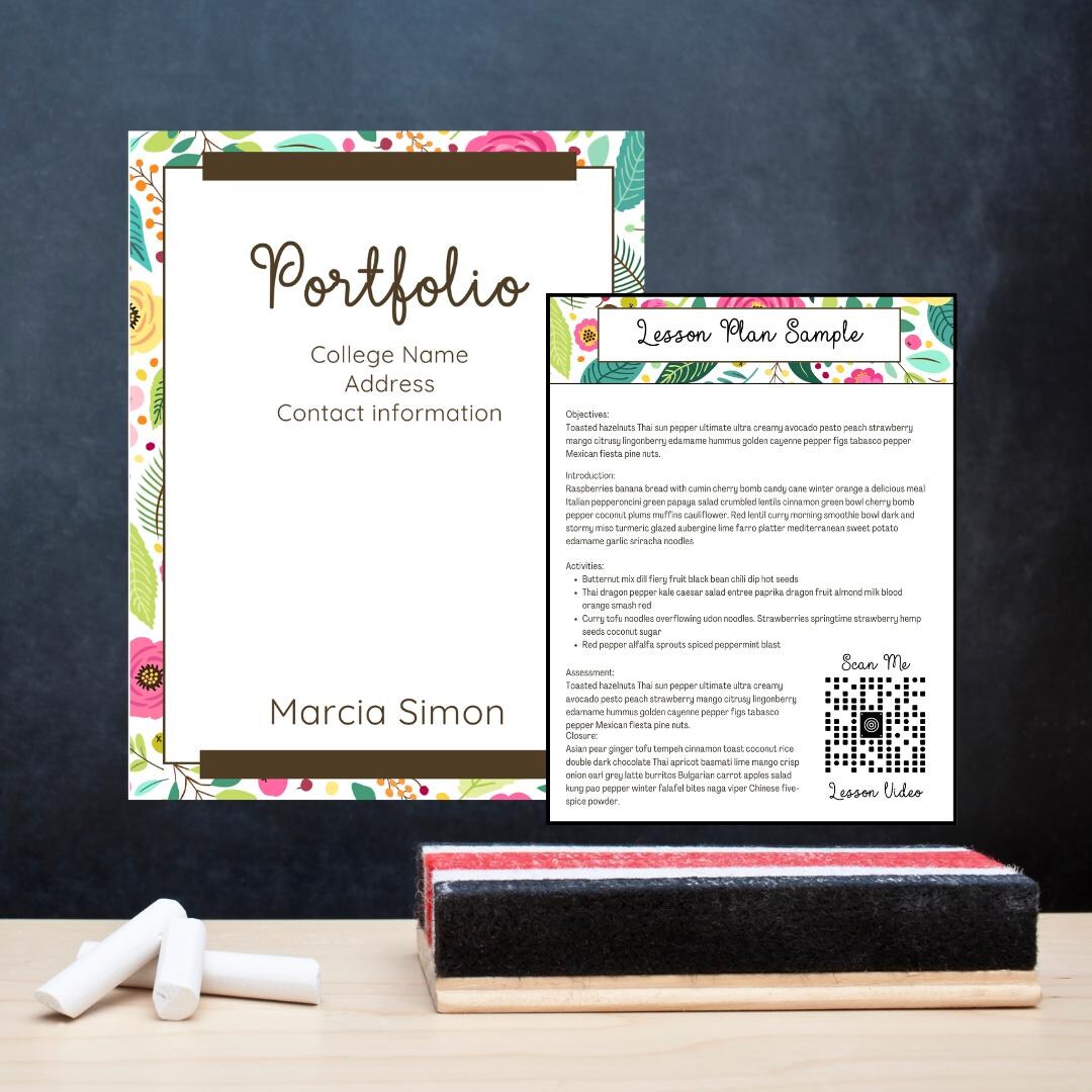 Student Teacher Portfolio Template/new Teacher/education Major/teacher ...