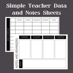 Classroom Data Collection Sheets/digital Record Keeping/student Data ...
