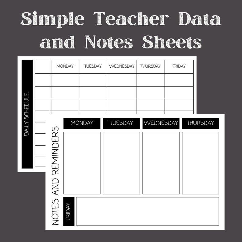 Classroom Data Collection Sheets/digital Record Keeping/student Data ...