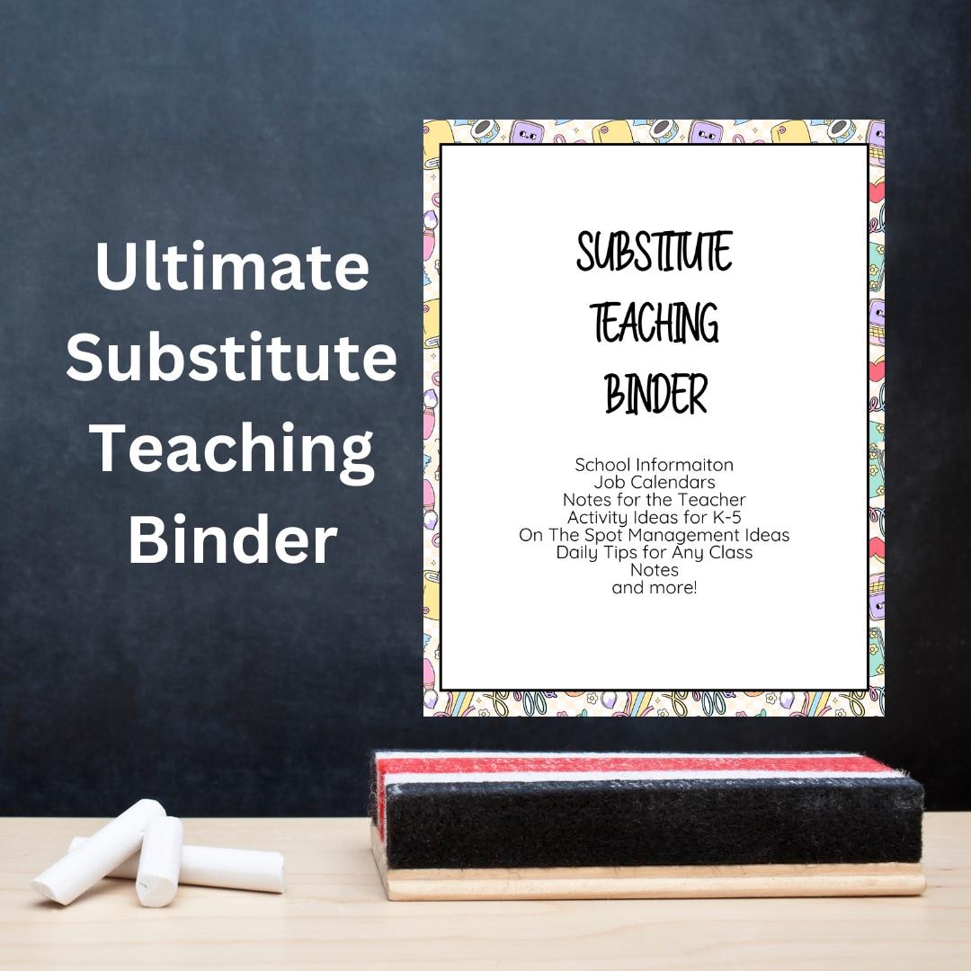 Substitute Teacher Binder Template/substitute Teacher/substitute ...