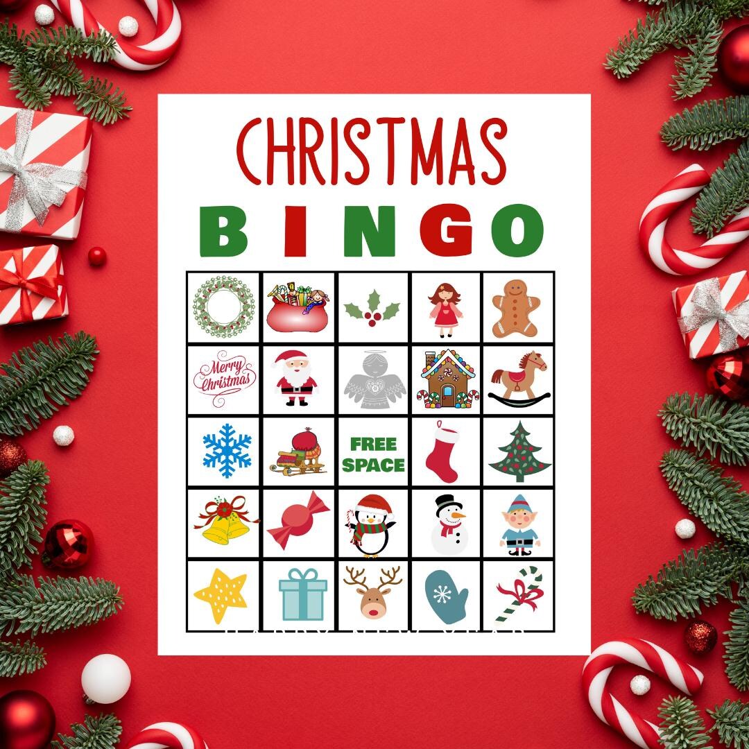 Christmas Holiday Bingo, Holiday Bingo Game, Christmas Printable ...