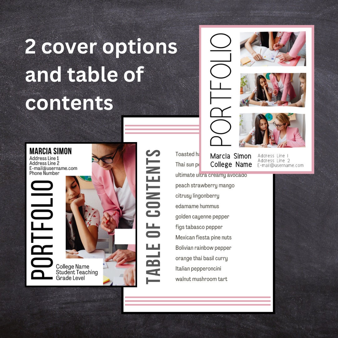 Student Teacher Portfolio Template/new Teacher/education Major/teacher ...