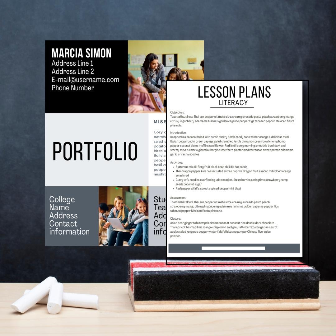 Student Teacher Portfolio Template/new Teacher/education Major/teacher ...
