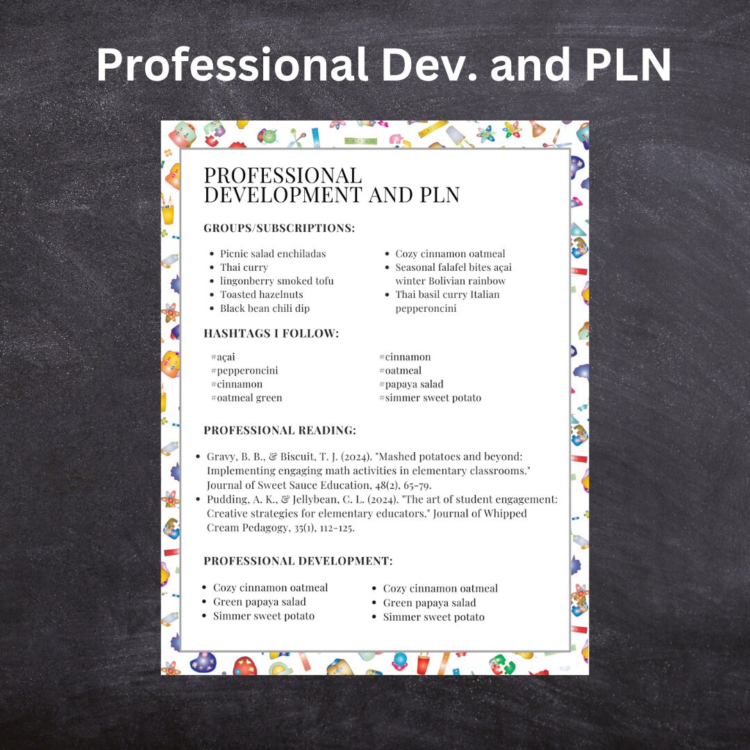 Student Teacher Portfolio Template/new Teacher/education Major/teacher ...