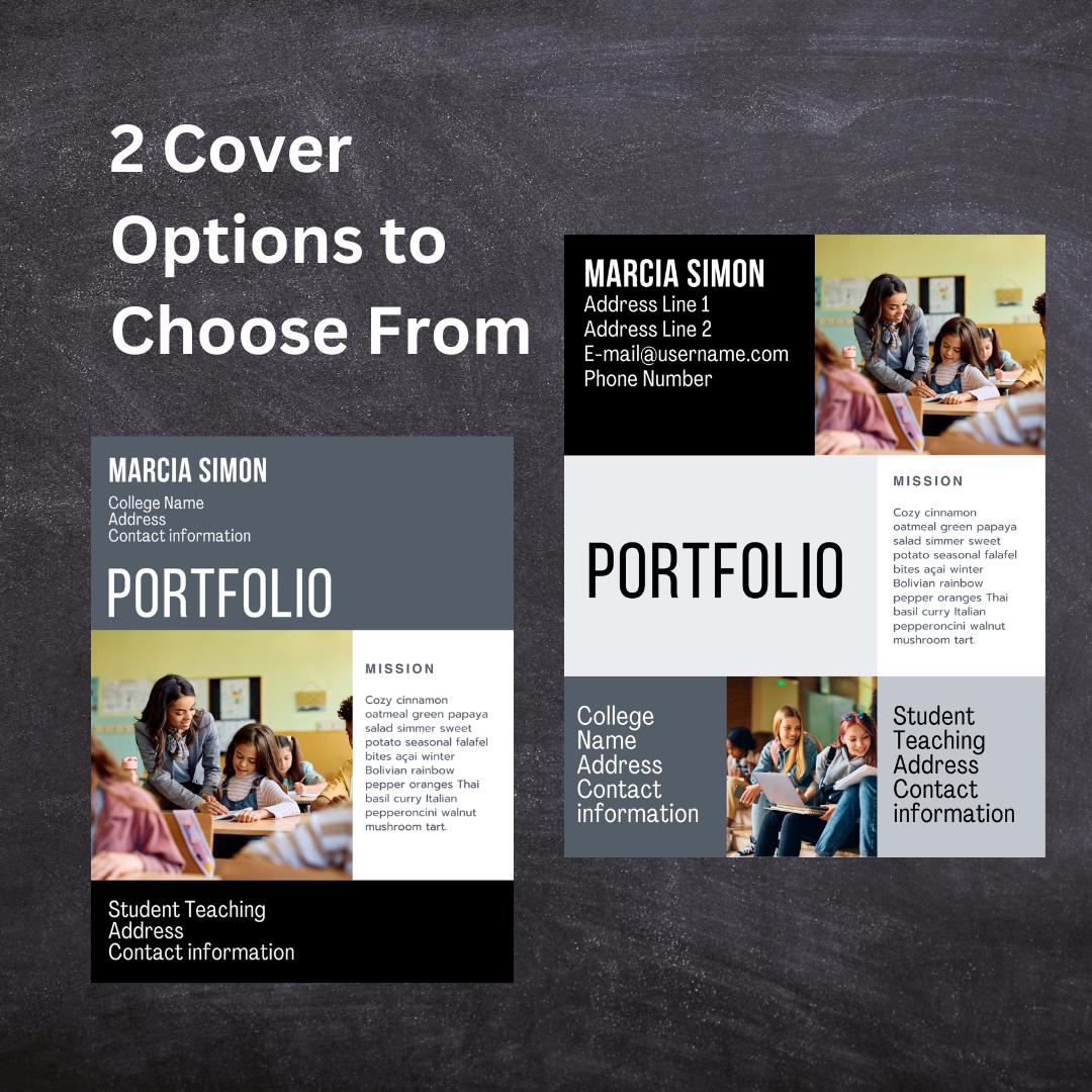 Student Teacher Portfolio Template/new Teacher/education Major/teacher ...