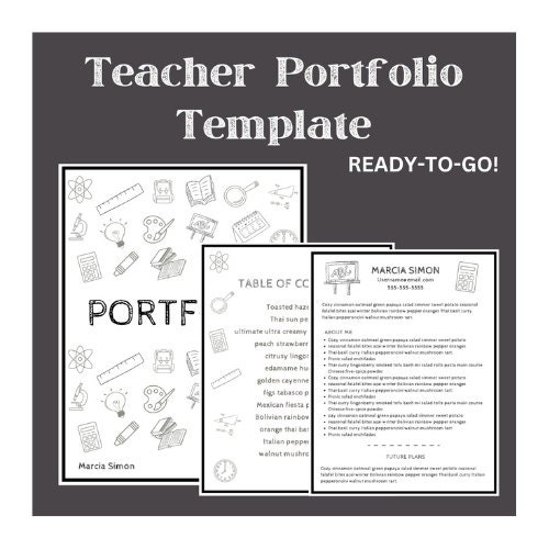 Student Portfolio Cover Page Template