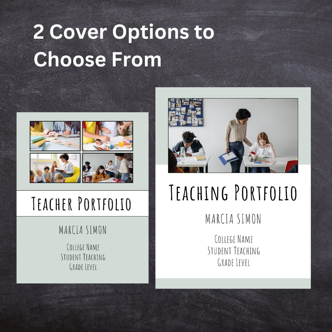 Student Teacher Portfolio Template/new Teacher/education Major/teacher ...