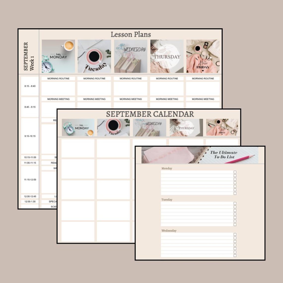 Digital Teacher Planner Template | Google Sheets | Weekly Lesson ...