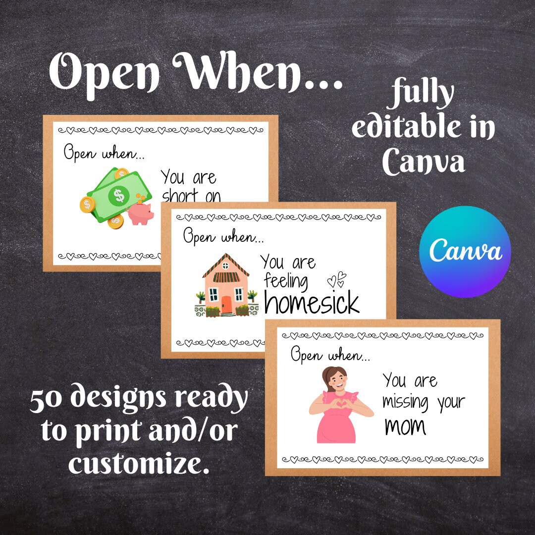 Open When Envelopes College, Going Away to College, University Gifts ...