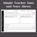 Classroom Data Collection Sheets/digital Record Keeping/student Data ...