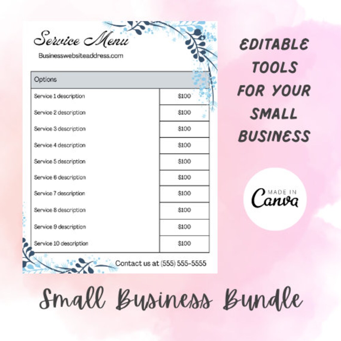 Craft Show Bundle, Craft Fair Template, Small Business Bundle, Price List Template, Scan to Pay ...