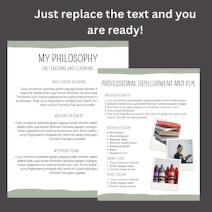 Student Teacher Portfolio Template/new Teacher/education Major/teacher ...