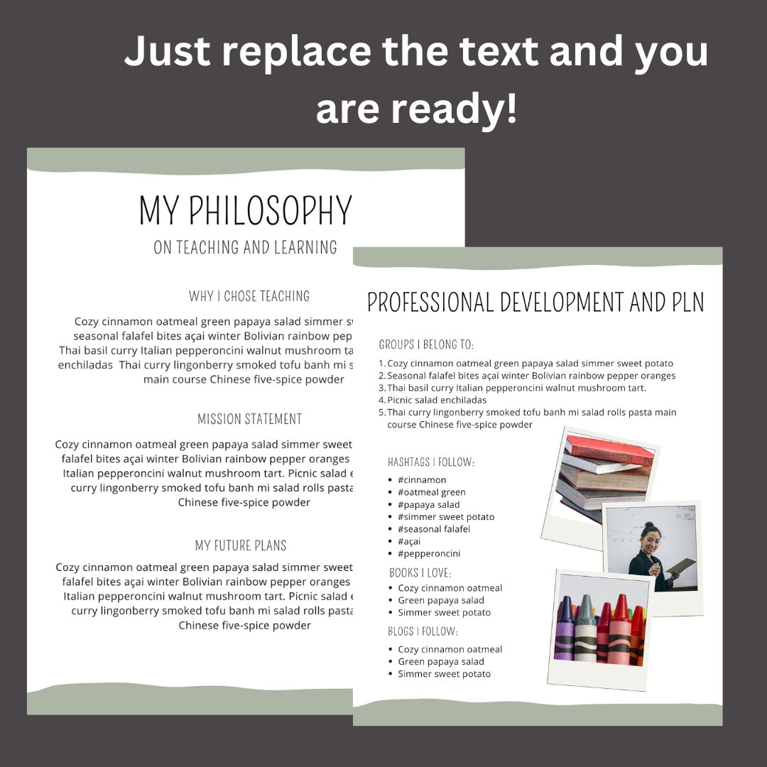 Student Teacher Portfolio Template/new Teacher/education Major/teacher ...