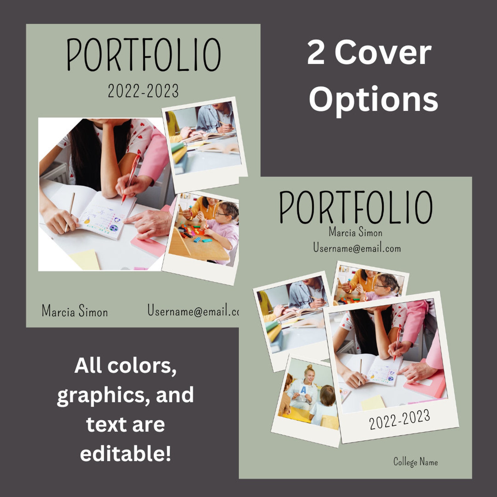 Student Teacher Portfolio Template/new Teacher/education Major/teacher ...