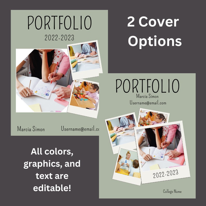 Student Teacher Portfolio Template/new Teacher/education Major/teacher ...